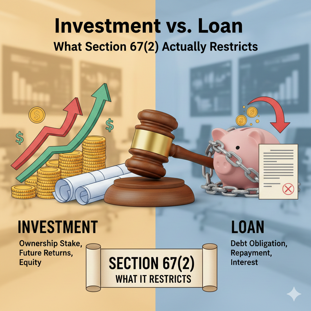 Investment vs. Loan: What Section 67(2) Actually Restricts – MMJC - MMJC